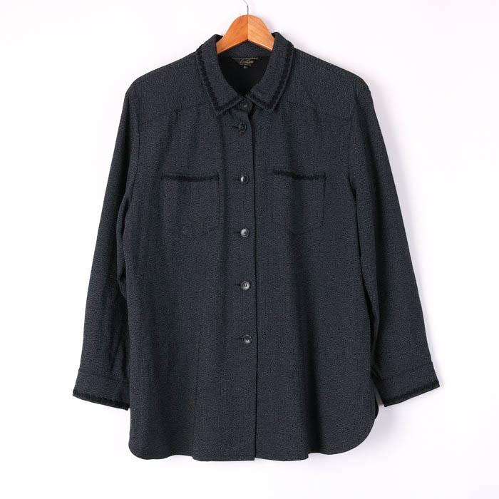 Leilian レリアン シャツ ブラウス 長袖 ウール ストレッチ 大きいサイズ トップス ウール混 レディース 13+サイズ グレー : KBNET-DEUX - 通販 - Yahoo ...