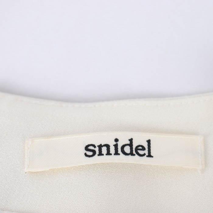 スナイデル ワンピース 長袖 袖シアー ドット柄 ミニドレス ラウンドネック フレア ストレッチ レディース Oサイズ ホワイト snidel :rs12805:KBNET-DEUX - 通販 ...