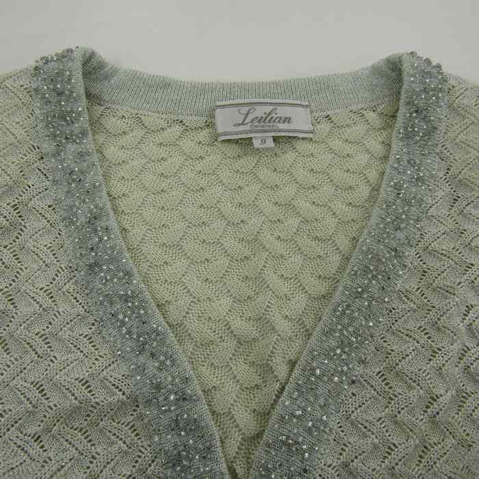 Leilian レリアン ニットジャケット 羽織り ラメ 透かし編み アウター レディース 9サイズ 水色 : KBNET-DEUX - 通販 - Yahoo!ショッピング