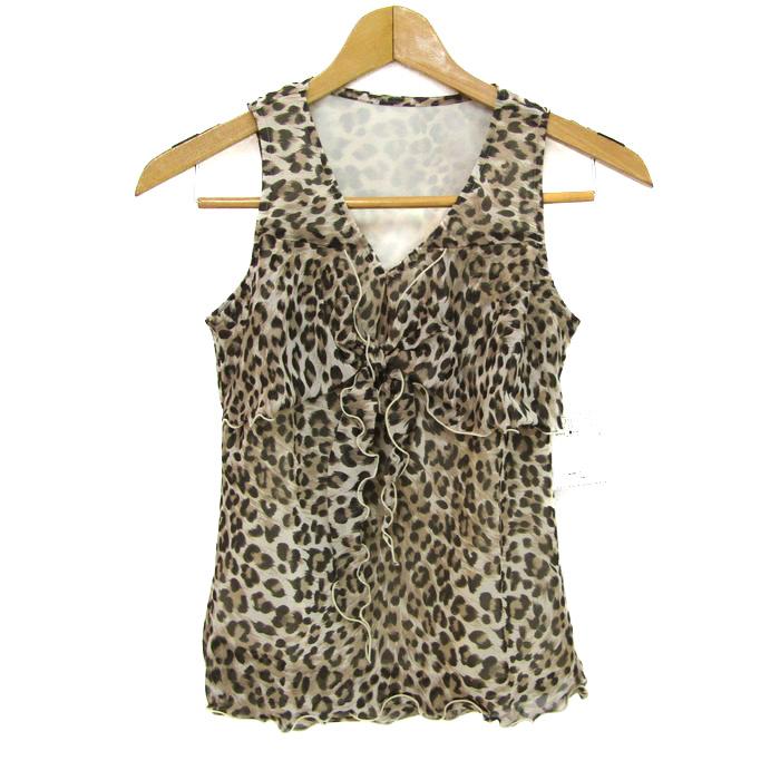 インタープラネットウィング ノースリーブカットソー レオパード柄 トップス レディース 38サイズ ベージュ系 INTER PLANET WINGS : KBNET-DEUX - 通販 ...