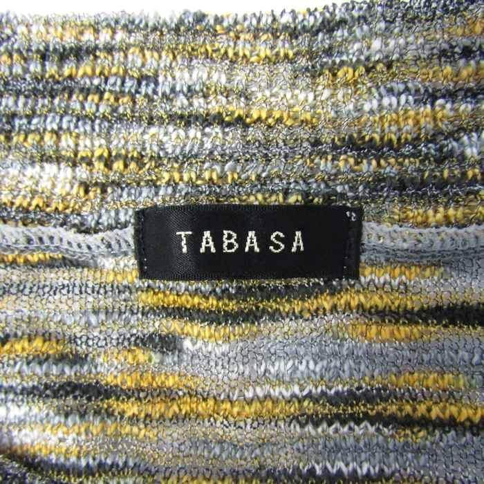 タバサ ニット 半袖 総柄 トップス レディース 36サイズ イエロー系×グレー系 TABASA : KBNET-DEUX - 通販 - Yahoo!ショッピング