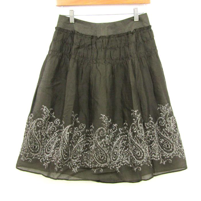 ボールジー スカート ボトムス フレア ペイズリー柄 刺繍 レディース 38サイズ カーキ BALLSEY : KBNET-DEUX - 通販 - Yahoo!ショッピング
