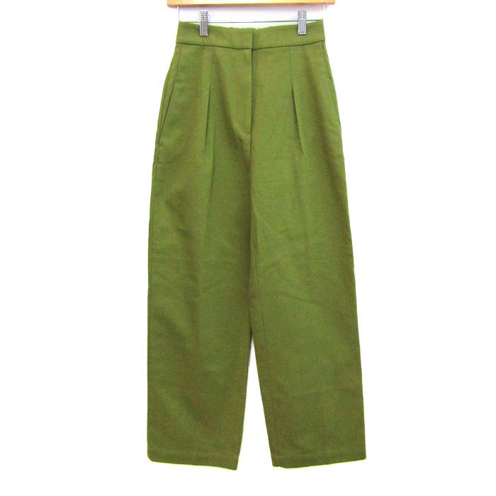 PLST プラステ ワイドパンツ ボトムス タックパンツ レディース Sサイズ グリーン : KBNET-DEUX - 通販 - Yahoo!ショッピング