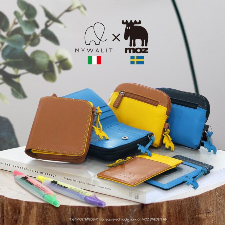 moz 定期入れ パスケース モズ エルク チャーム 本革 コラボ商品 牛革 mywalit マイワリット 通勤 通学 縦型 当社正規代理店 ...
