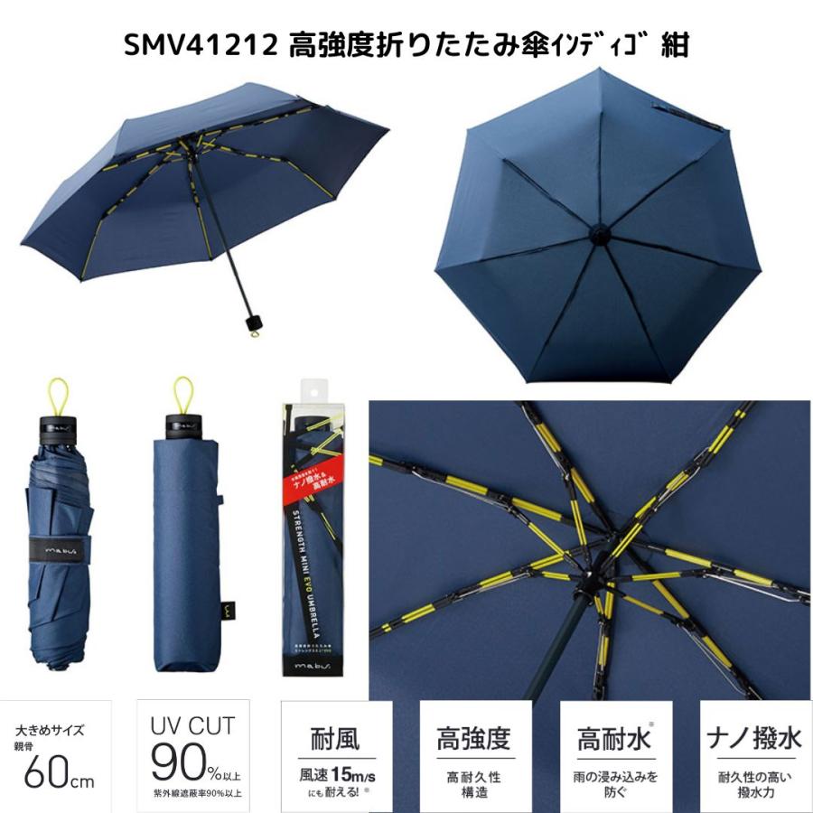 mabu 折りたたみ傘 晴雨兼用傘 STRENGTH MINI ストレングスミニEVO 耐風 高強度 7本骨 手動開閉 重量 約340g 直径 ...