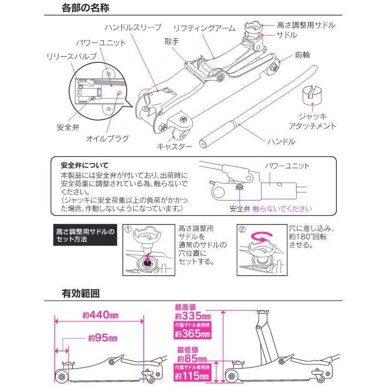 大自工業 FA-24 2t 油圧 ジャッキ ローダウン FA24【お取り寄せ商品】保安用品 タイヤ交換 ジャッキ シャコタン 専用 ローダウンジャッキ : KCMオンラインショップ - 通販 ...
