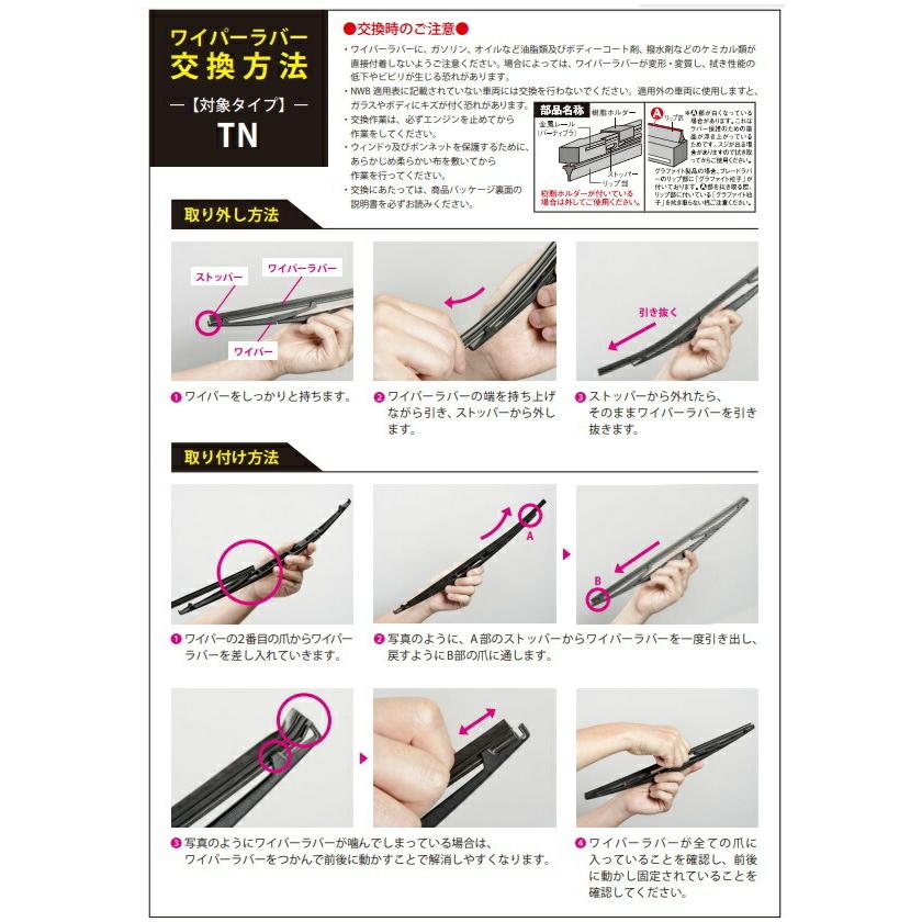 NWB GR41 グラファイトリフィール 300mm 替えゴム 1本 TN30G 【お取り寄せ】【夏用ブレード.ブレード.ワイパー】 : KCMオンラインショップ - 通販 - Yahoo ...