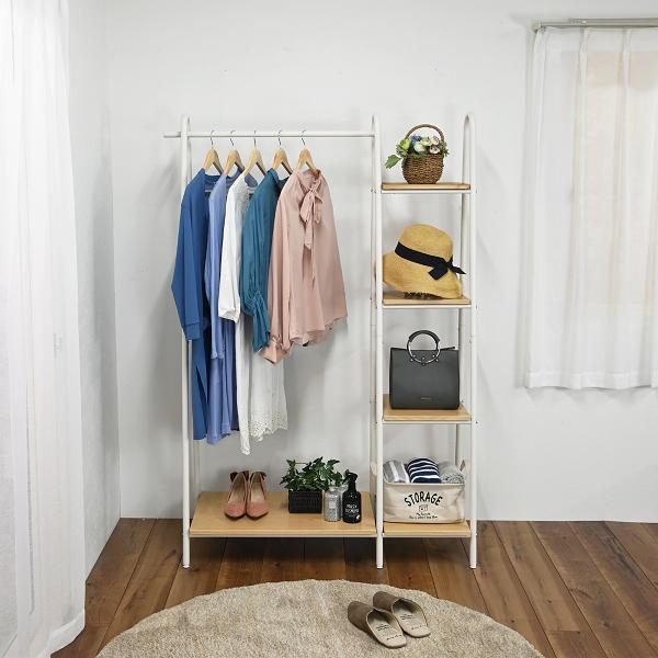 フクダクラフト AH-1695 NAO ハンガーラックワイド棚付き ナチュラル 組立品 メーカー直送品 送料無料(北海道・沖縄・離島を除く) 衣類収納 : 647-4952334031044 ...