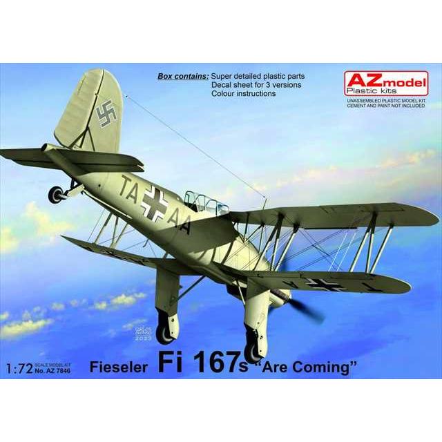 AZ Model AZモデル7846 フィゼラー Fi167 "襲来" 1/72スケール プラモデルキット : 模型店 けいくらふと(通販専門 ...