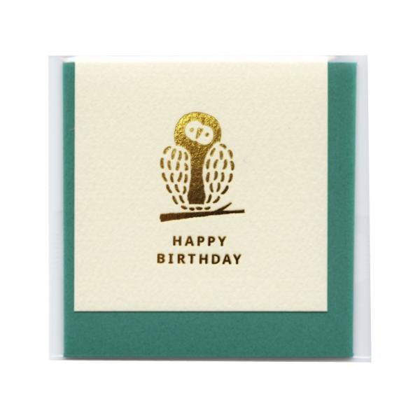 ブレイクタイム Break Time ミニカード Owl フクロウ HAPPY BIRTHDAY BRT-092 : 文具・文房具のKDM ヤフー店 - 通販 - Yahoo!ショッピング