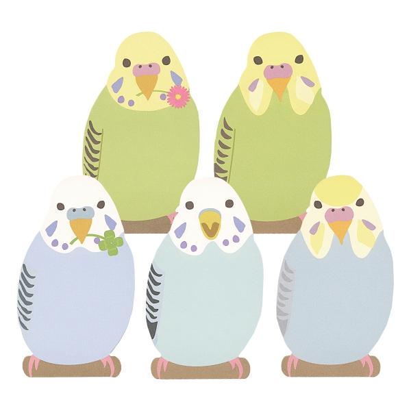 アニマルダイカットメモ セキセイインコ 動物 かわいい ETN-117 :p148698:文具・文房具のKDM ヤフー店 - 通販 - Yahoo!ショッピング
