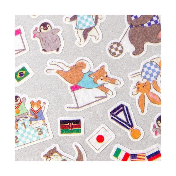 スポーツ シール大 陸上競技 和紙 マスキングシール かわいい 部活 運動 大会 動物 2354101 : 文具・文房具のKDM ヤフー店 ...