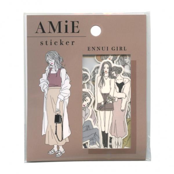 Amie sticker/アミ ステッカー ennui girl かわいい フレークシール 81136 : 文具・文房具のKDM ヤフー店 ...