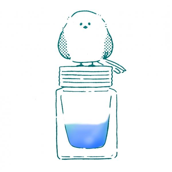 スタンプ インクのあいぼう シマエナガとインク 手帳デコ TSW-125 :p150239:文具・文房具のKDM ヤフー店 - 通販 - Yahoo!ショッピング