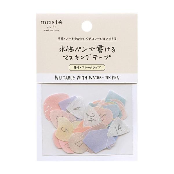 水性ペンで書けるマスキングテープ フレーク/マステ 日付柄/メンフィス MST-FA34-C : p152484 : 文具・文房具のKDM ヤフー店 - 通販 - Yahoo!ショッピング