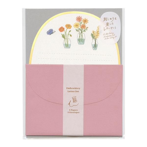 刺しゅうを楽しむ レターセット フラワー STLS-01 : 文具・文房具のKDM ヤフー店 - 通販 - Yahoo!ショッピング