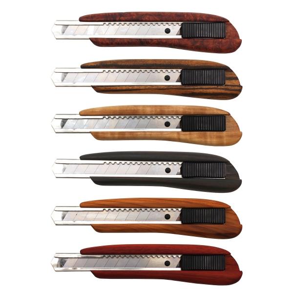 木肌が手に馴染む銘木 カッターナイフ/Wood Cutter Knife (M) 縞黒檀 IWK2501 : p164964 : 文具・文房具 ...