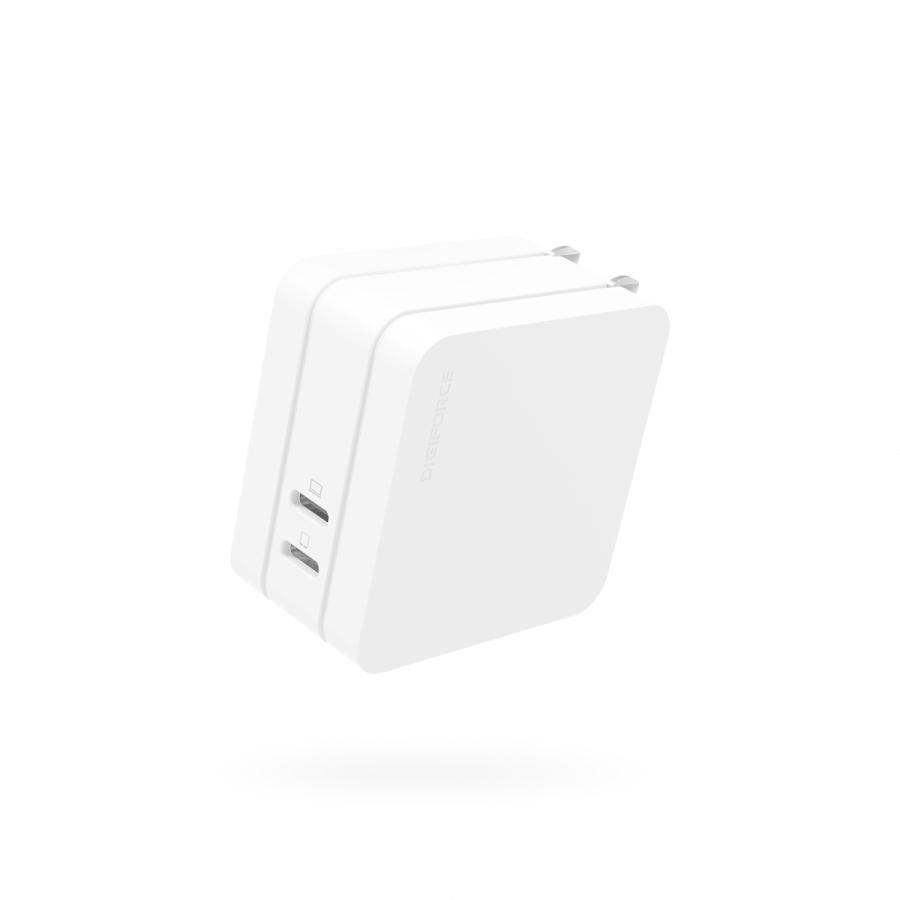DIGIFORCE suqare 65w 2ポート 急速 超小型 充電器 スマホ iPhone Android 折畳式 acアダプター タイプ ...