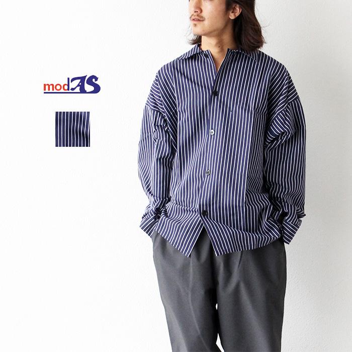 シャツ メンズ 長袖 ブランド 大人 ファッション modAS モダス HAMBURGER SMOCK -WIDE フィッシャーマンシャツ 長袖シャツ : CONNECT S - 通販 ...