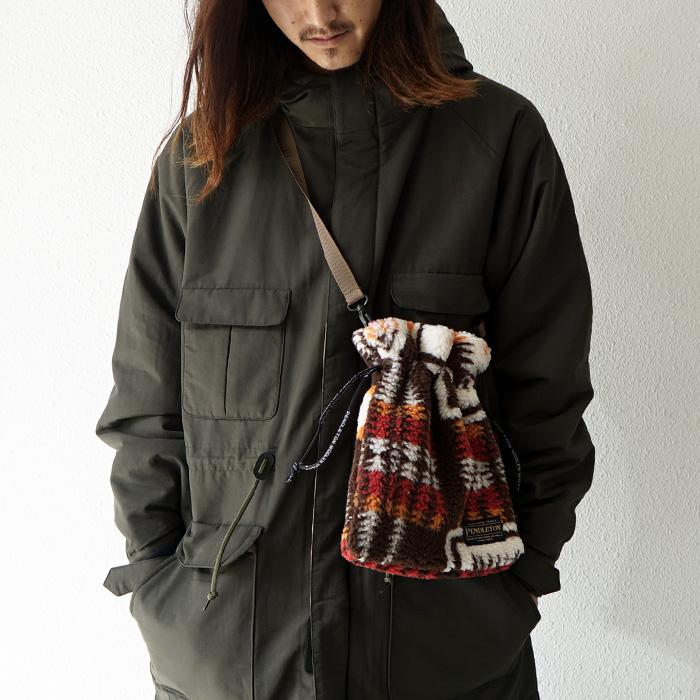 PENDLETON ペンデルトン BOA DRAWBAG -BROWN ボアドローバッグ ドローバッグ 巾着ポーチ ショルダーポーチ ショルダー : CONNECT S - 通販 ...