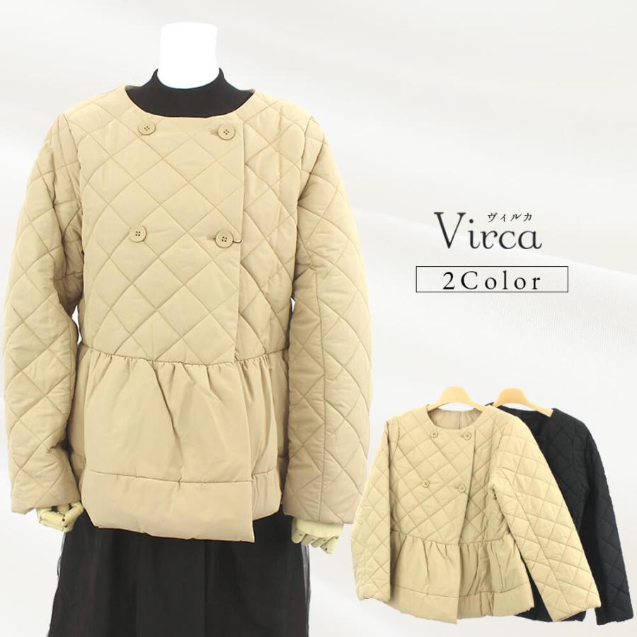 セール 50％OFF ヴィルカ Virca ジャケット レディース キルティング素材 長袖 カジュアル ドレッシー フェミニン キュート Mサイズ 2024年秋冬 : vi43175 ...