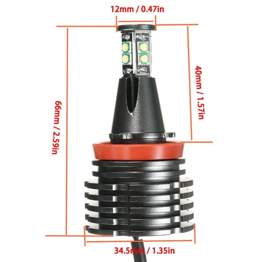 BMW LED イカリング エンジェル ホワイト H8 7000K 80W E82 E87 E90 E91 LCI E92 E93 E60LCI E61LCI E63LCI F01 E84 ...