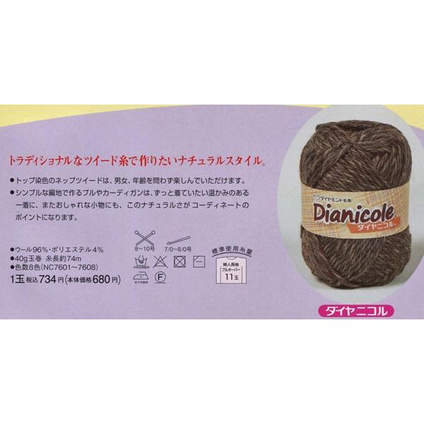 ダイヤ ニコル ダイヤモンド毛糸 【KY】 毛糸 編み物 並太 ツイード ツィード :dianicol:毛糸蔵かんざわ - 通販 ...