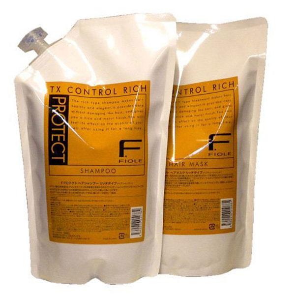 FIOLE フィヨーレ Fプロテクト シャンプー リッチ 1000ml ＆ ヘアマスク 1000g レフィル : KELLYSヤフーショッピング店 - 通販 - Yahoo!ショッピング