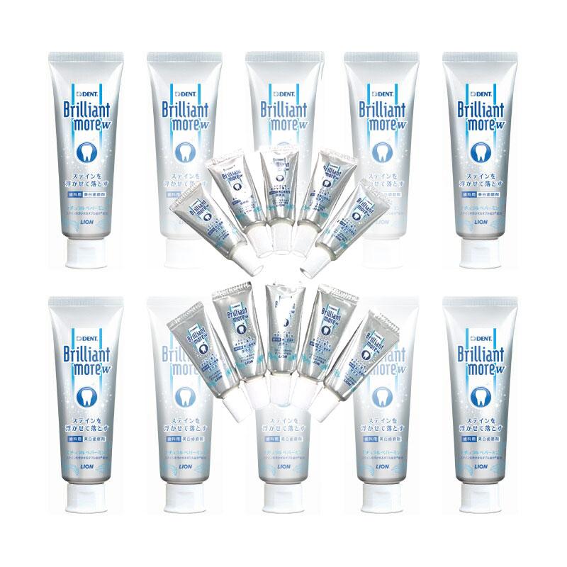 LION ライオン DENT. ブリリアントモア ダブル ナチュラルペパーミント 90g 10本 + 20g : KELLYSヤフーショッピング店 - 通販 - Yahoo!ショッピング