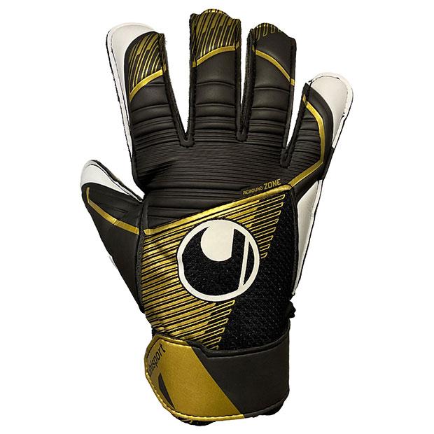 パワーライン エリート スターターソフト ブラック×ゴールド 【Uhlsport|ウールシュポルト】サッカーフットサルゴールキーパーグローブ10113 : 1011312-02 ...