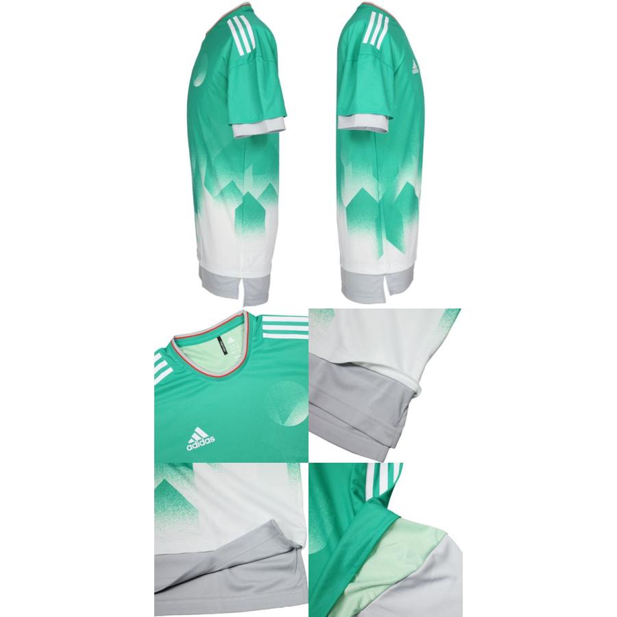 adidas TANGO CAGE 総柄シャツ コアグリーンS17×ホワイト 【adidas|アディダス】サッカーフットサルウェアーdkl42 ...