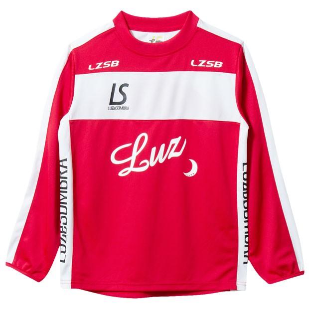 ジュニア BROAD LINE LOGO 長袖プラクティスシャツ レッド×ホワイト 【LUZ e SOMBRA|ルースイソンブラ】サッカー ...