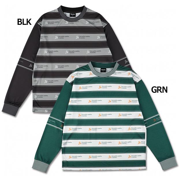 Spazio オーバーサイズボーダー長袖プラクティスシャツ 【Spazio|スパッツィオ】サッカーフットサルウェアーge-1005 : Kemari87 Y!ショッピング店 - 通販 ...