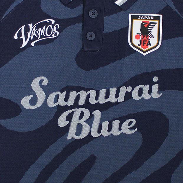サッカー日本代表 INNOCENT LINE ニットポロシャツ SAMURAI BLUE