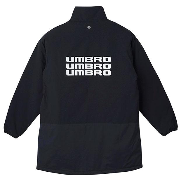 THE|THIRD|中綿ハーフコート　【UMBRO|アンブロ】サッカーフットサル防寒ウェアーuf4fwb34m umbro（アンブロ） THE THIRD 中綿ハーフコート 【UMBRO|アンブロ