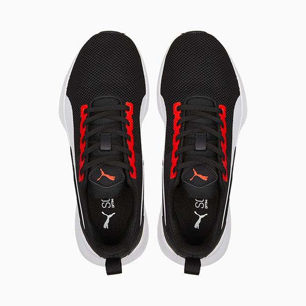 PUMA（プーマ） ジュニア フライヤー ランナー JR プーマブラック×プーマホワイト 【PUMA|プーマ】ジュニアランニングシューズ ...