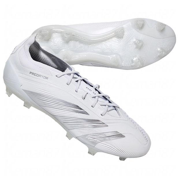 プレデター ELITE L FG フットウェアホワイト×シルバーメタリック 【adidas|アディダス】サッカースパイクie1803 ...