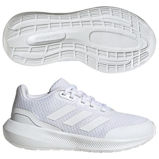 adidas ジュニア コアファイト 2.0 K フットウェアホワイト×フットウェアホワイト 【adidas|アディダス】ジュニアランニング ...