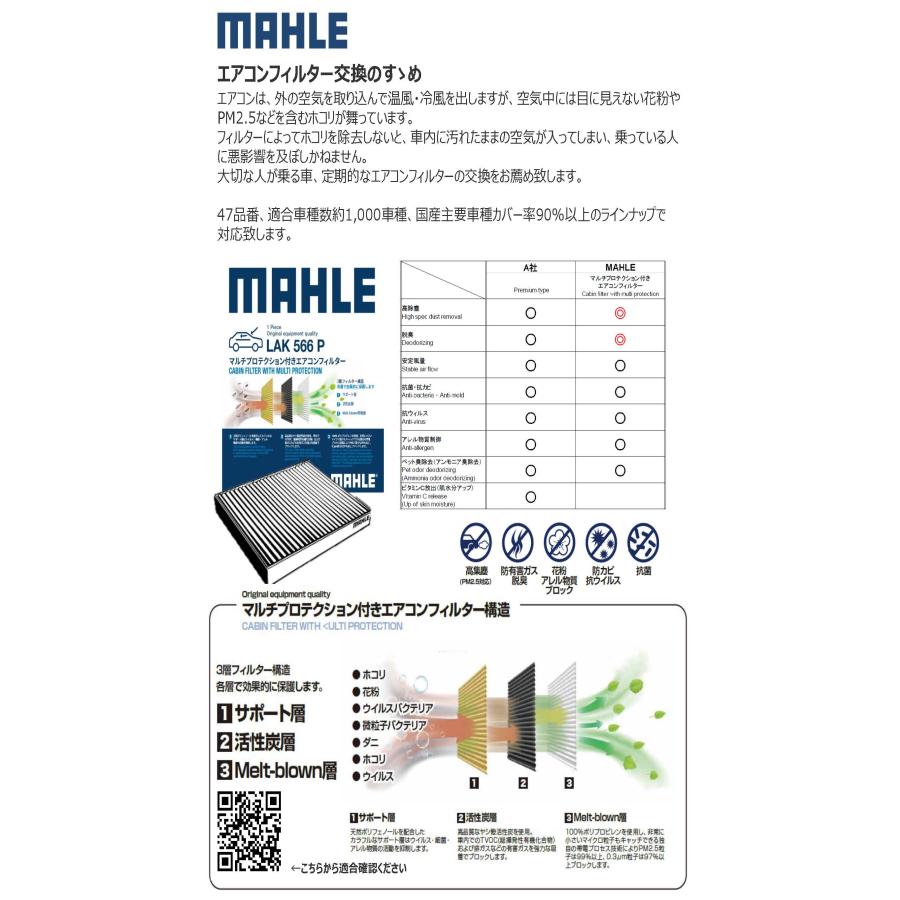 トヨタ LAK1962P MIRAI クラウン マルチプロテクションエアコンフィルター JPD20 ARS220 AZSH20 AZSH21 GWS224 MAHLE マーレ : KMC ...