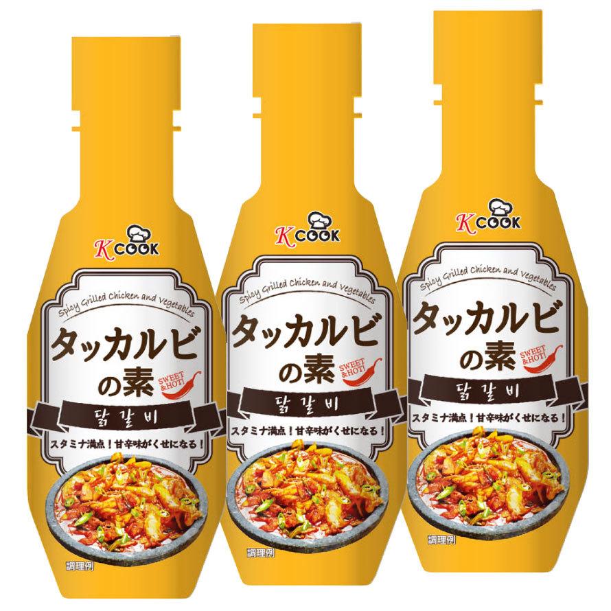 K-Cook タッカルビの素 235g 3本 甘辛いタレで鶏肉と野菜を炒めた韓国家庭料理が簡単に！ : kcook-dak-galbi-no-moto235-n-0003 : 健美choice ...