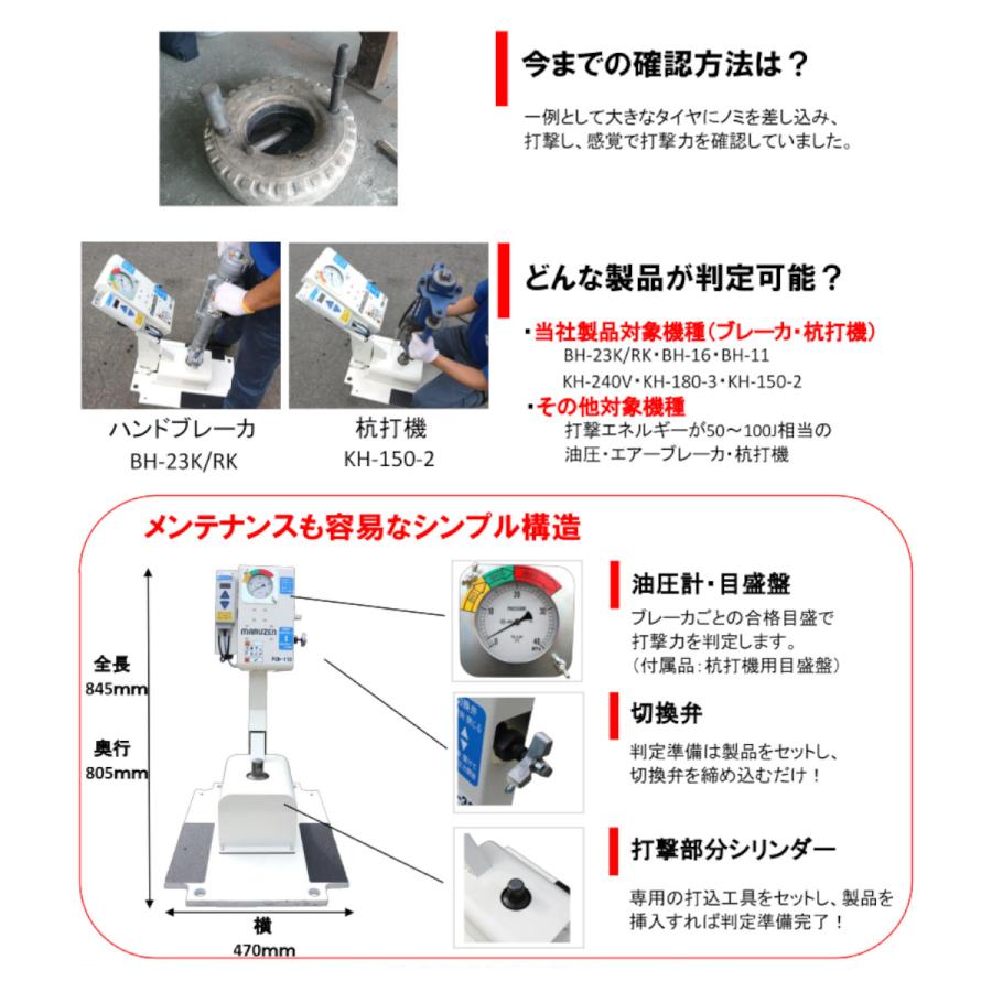 丸善工業 パワーチェッカー PGH-110 打撃力 測定器 判定 油圧計 油圧ブレーカ 杭打機 エネルギー 貸出 確認 目盛 機械 設備 道路 工事 現場 丸善 marnzen :102 ...