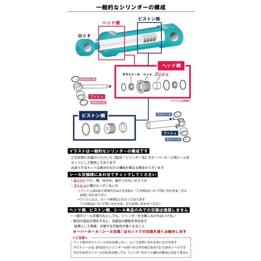 アーム シリンダー シールキット ヤンマー B27-1 / B27【初期型】 社外品 : 建機パーツストアYahoo!店 - 通販 - Yahoo!ショッピング