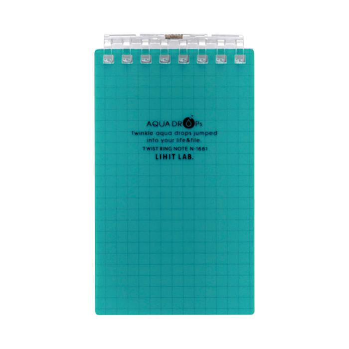 LIHIT LAB.（リヒトラブ） [LIHIT LAB]AQUA DROPs ツイストリング ノート メモ 青緑 N-1661-28 アオミドリ : ケンコーエクスプレス - 通販 ...