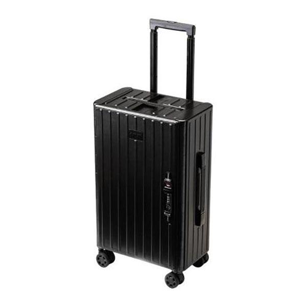 &.FLAT(アンドフラット) キャリーバッグ 35L 世界最薄 軽量 折りたたみ 片面開閉式 TSAロック 静音キャスター メタリックカラー FL14400001/BK(ブラック ...