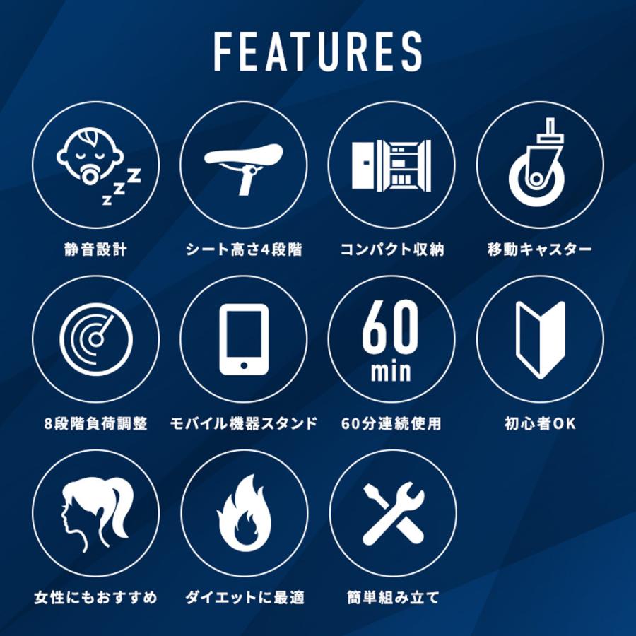 DAIKOU フィットネスバイク 家庭用 折りたたみ ミニ 静音 省スペース 連続使用時間 60分 マグネット式負荷 コンパクトバイク ダイコー DK-665Y : DAIKOU Yahoo ...