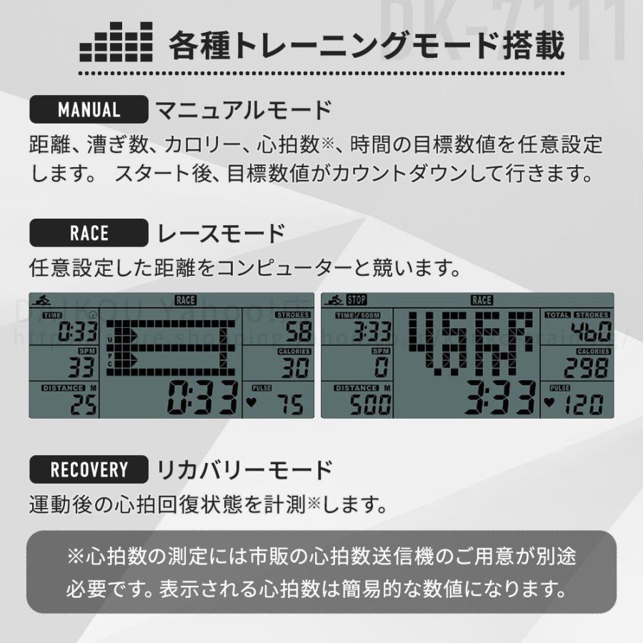 DAIKOU ローイングマシン ボート漕ぎ 準業務用 有酸素運動 静音 マグネット式 風力圧併用 手動負荷 連続使用120分 筋トレ 全身運動 DK-7111 : DAIKOU Yahoo!店 ...