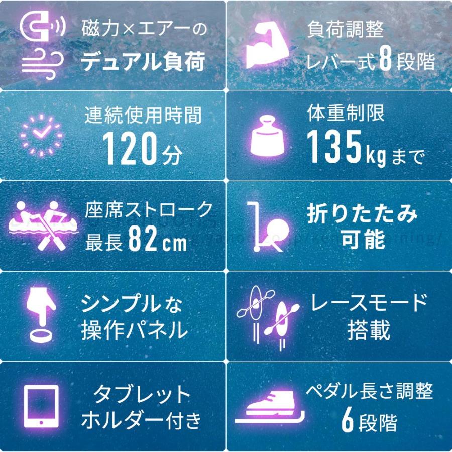 DAIKOU ローイングマシン ボート漕ぎ 準業務用 有酸素運動 静音 マグネット式 風力圧併用 手動負荷 連続使用120分 筋トレ 全身運動 DK-7111 : DAIKOU Yahoo!店 ...