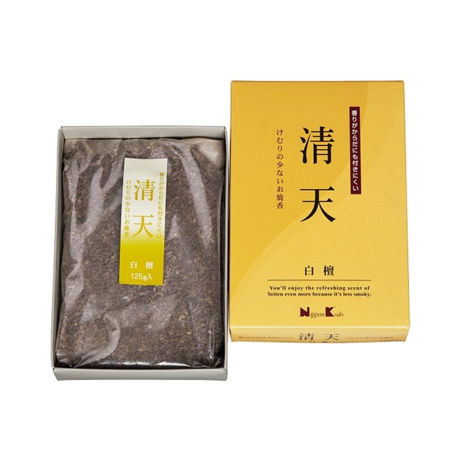 【あわせ買い2999円以上で送料無料】日本香堂 けむりの少ないお焼香 清天 白檀 125G 線香 :101-4902125707139 ...