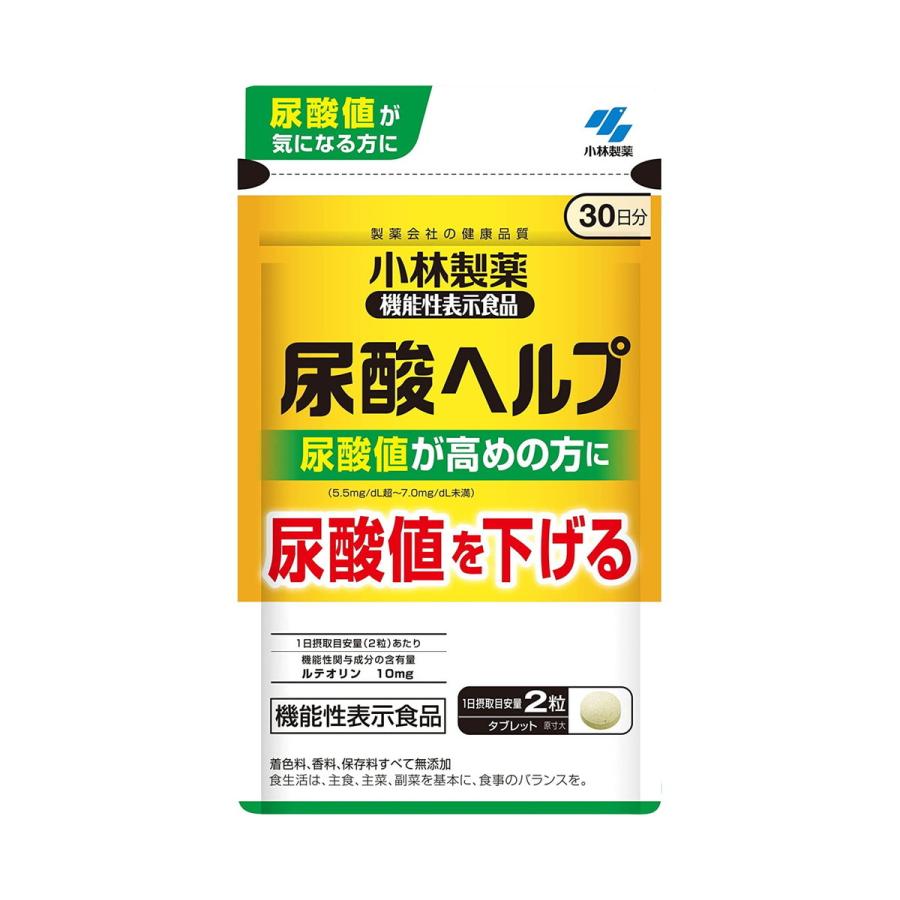 【送料無料・まとめ買い×8個セット】小林製薬 尿酸ヘルプ 30日分 60粒入 機能性表示食品 :103-x008-4987072085578 ...