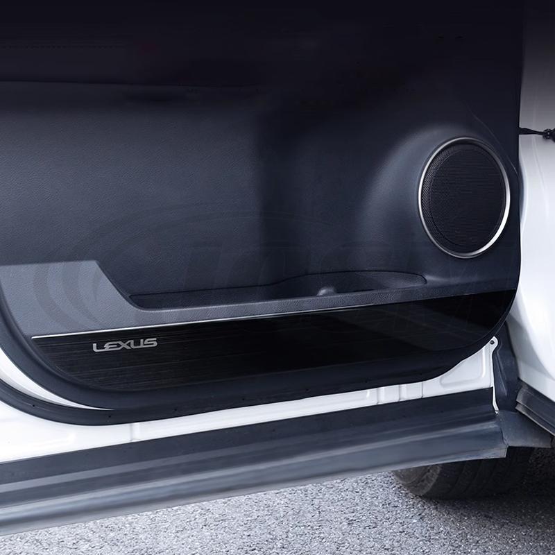 レクサス NX300h 200t 専用 ドア カバー ステンレス フロント リア ドアプロテクタ ドアキックガード 内装 4pセットカーボン調 黒 JCSM : JCSMストア - 通販 ...